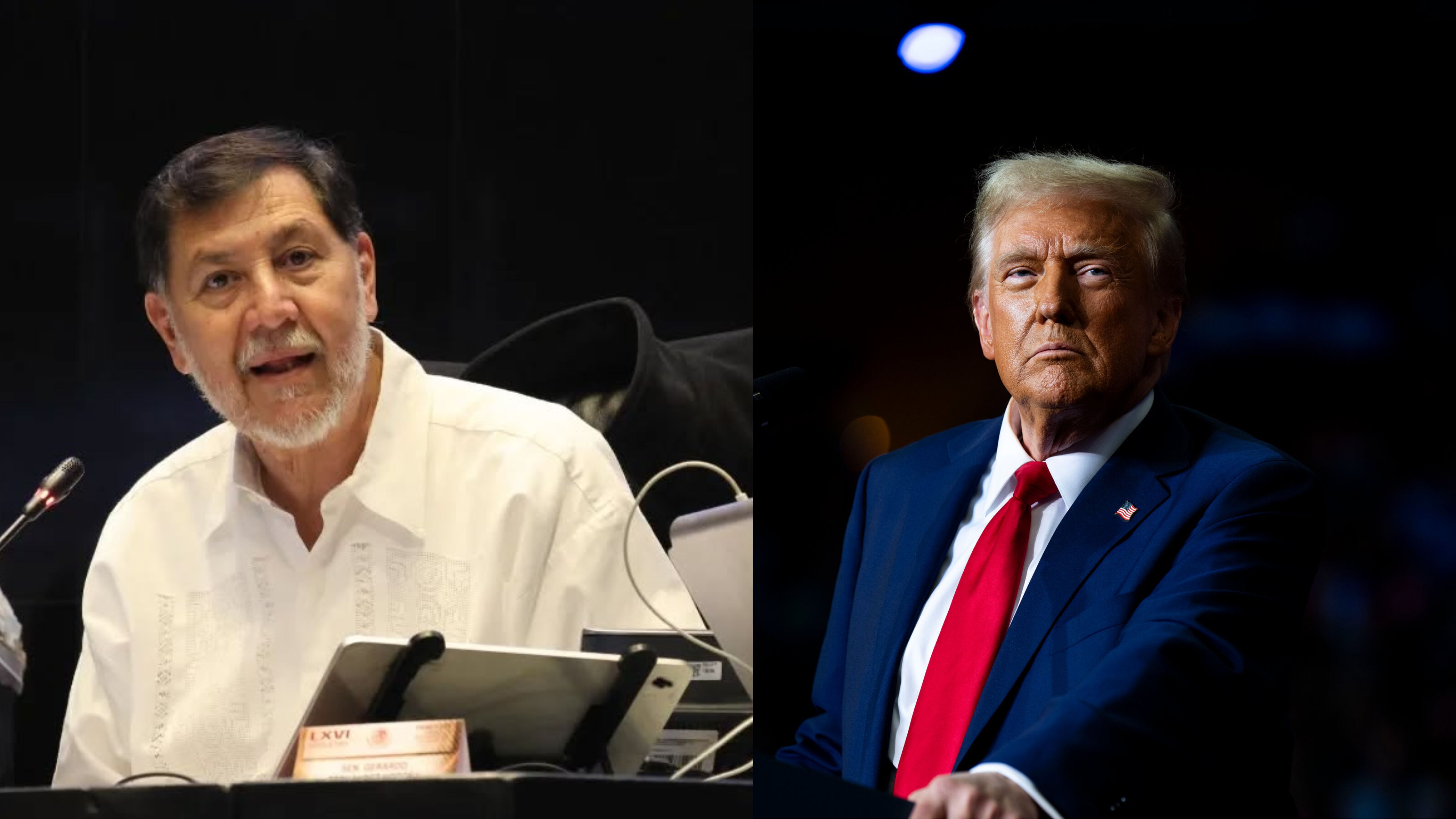 Fernández Noroña le dice infame e indolente a Donald Trump